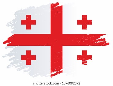 Flag Georgia Five Cross Flag Template Stock Vector (Royalty Free ...