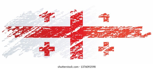 Flag Georgia Five Cross Flag Template Stock Vector (Royalty Free ...