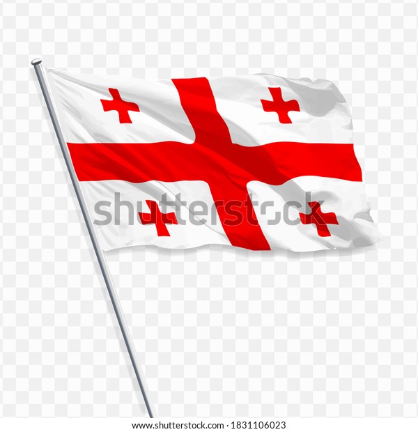 Flag Georgia Transparent Background Vector Illustration Stock Vector ...