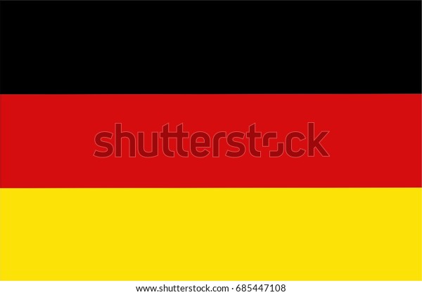 Flag Germany Black Red Yellow Striped Stock Vector (Royalty Free ...
