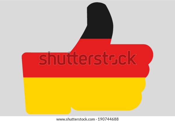 Flag Germany Thumbs Icon Stock Vector (Royalty Free) 190744688
