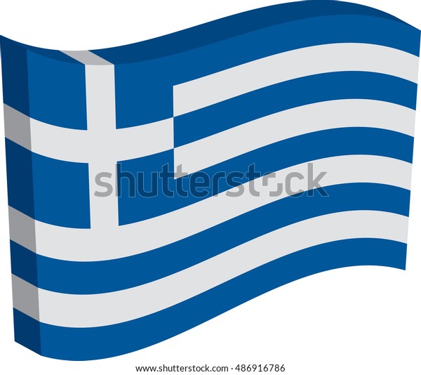 Flag Greece Officially Hellenic Republic Vector Stock Vector (Royalty ...