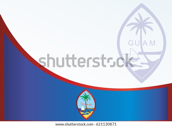 Flag Guam Template Award Official Document Stock Vector (Royalty Free ...