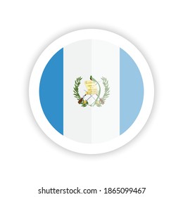 Flag Guatemala Round Flag Icon Stock Vector (Royalty Free) 1865099467 ...