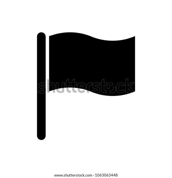 Flag Icon Waving Flag Vector Icon Stock Vector (Royalty Free) 1063063448