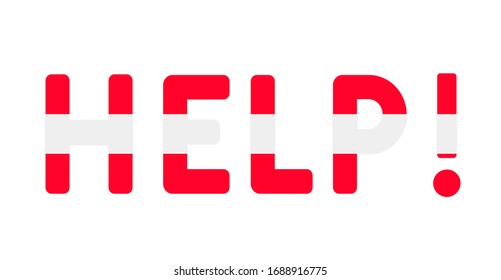 Flag Illustration Inside Word Help Country Stock Vector (Royalty Free ...