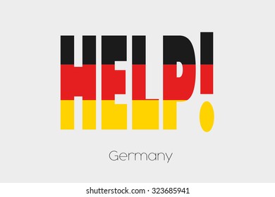 Flag Illustration Inside Word Help Country Stock Vector (Royalty Free ...