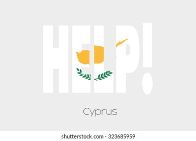 Flag Illustration Inside Word Help Country Stock Vector (Royalty Free ...