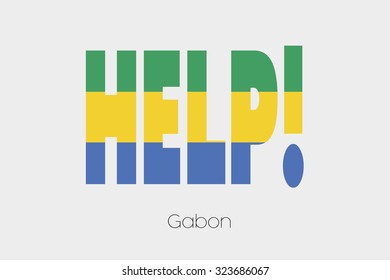 Flag Illustration Inside Word Help Country Stock Vector (Royalty Free ...