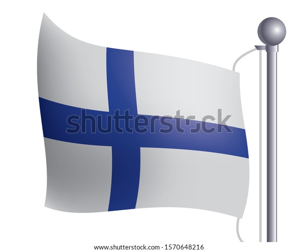 Flag Illustrations Icons Finnish Flag Vector Stock Vector (Royalty Free ...