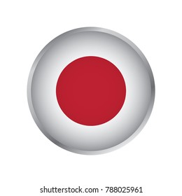 Japan Flag Round Glossy Icon Vector Stock Vector (Royalty Free ...