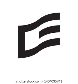 Flag Letter Ce Logo Design Vector Stock Vector (Royalty Free ...