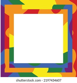 Flag Lgbt Icon Squared Frame Template Stock Vector (Royalty Free ...