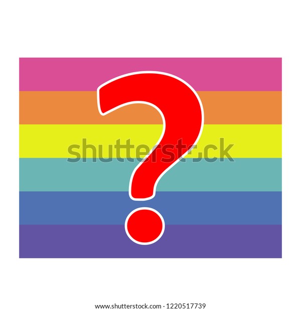 Flag Lgbt Sign Question Mark Vector Stock Vector (Royalty Free ...