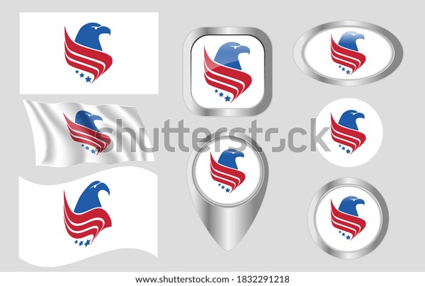 Flag Logo Constitution Party Stock Vector (Royalty Free) 1832291218 ...
