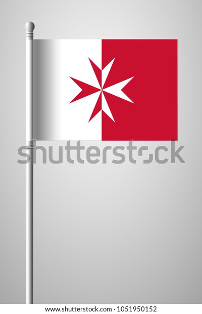 Flag Malta Version Maltese Cross National Stock Vector (Royalty Free ...