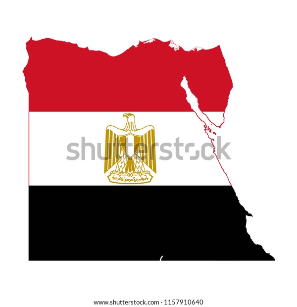 Flag Map Egypt Stock Vector (Royalty Free) 1157910640 | Shutterstock