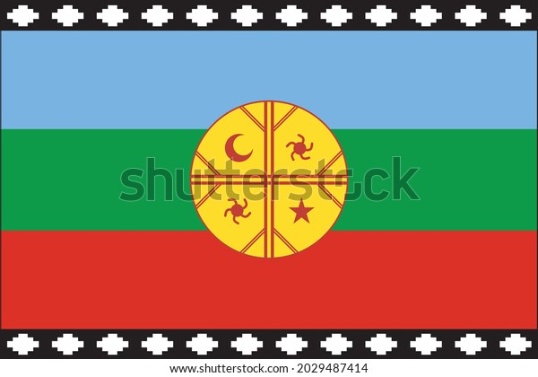 Flag Mapuche Indigenous People Chile Argentina Stock Vector (Royalty ...
