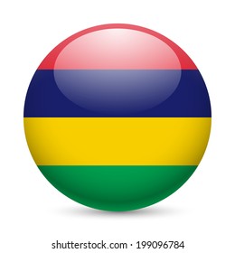 Mauritius Flag Vector Round Icon Illustration Stock Vector (Royalty ...