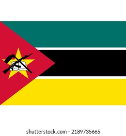 Flag Mozambique Has Image Ak47 On Stock Vector (Royalty Free ...