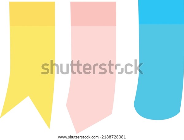 Flag Paper Stickers Cute Color Sticky Stock Vector (Royalty Free ...