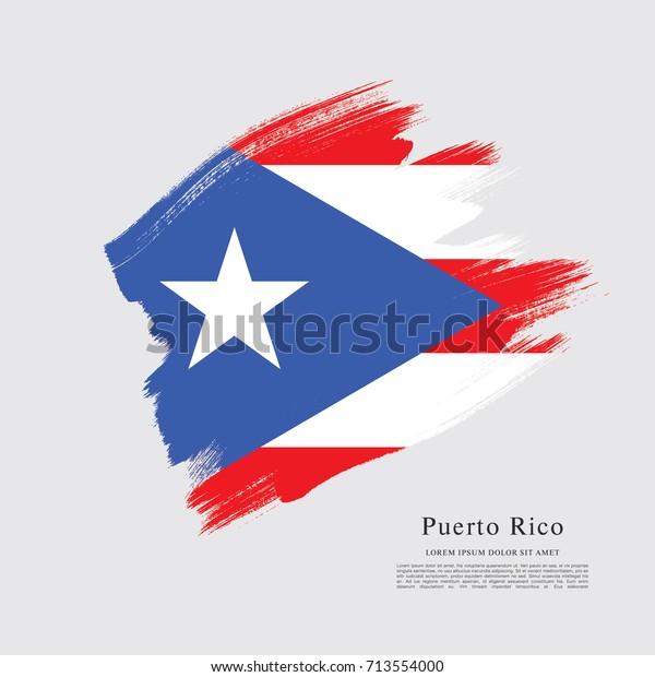 Bandera de Puerto Rico: vector de stock (libre de regalías) 713554000 ...