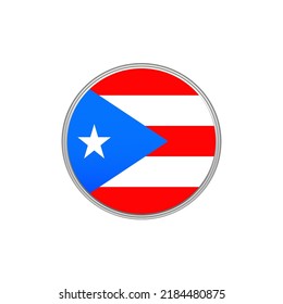 Flag Puerto Rico Circle Button Stock Vector (Royalty Free) 2184480875 | Shutterstock