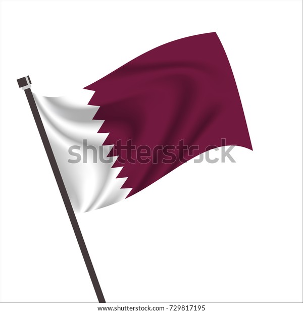 Flag Qatari Qatari Icon Vector Illustrationnational Stock Vector ...