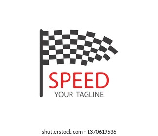 Simple Design Race Flag Logo Template: เวกเตอร์สต็อก (ปลอดค่าลิขสิทธิ์ ...