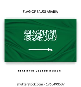 Flag Saudi Arabia Realistic Vector Design Stock Vector (Royalty Free ...