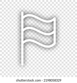 Flag Sign White Icon Dropped Natural Stock Vector (Royalty Free ...