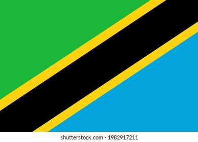 Flag Tanzania National Symbol Vector Stock Vector (Royalty Free ...