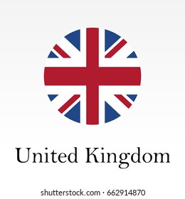 Flag Uk Round Icon Badge United Stock Vector (Royalty Free) 662914870 ...