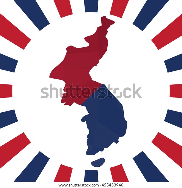 Flag United Korean Nation Stock Vector (Royalty Free) 455433940 ...