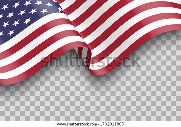 Flag United States America Vector Waving Stock Vector (Royalty Free ...