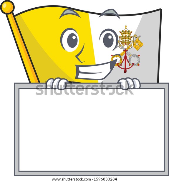 Flag Vatican City Scroll Cartoon Character Stock Vector (Royalty Free ...