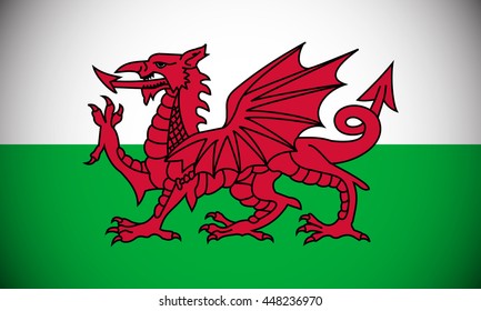 Flag Wales Uk Red Dragon On Stock Vector (Royalty Free) 143585149 ...