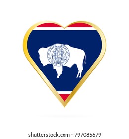 Flag Wyoming Shape Heart Symbol Love Stock Vector (Royalty Free ...
