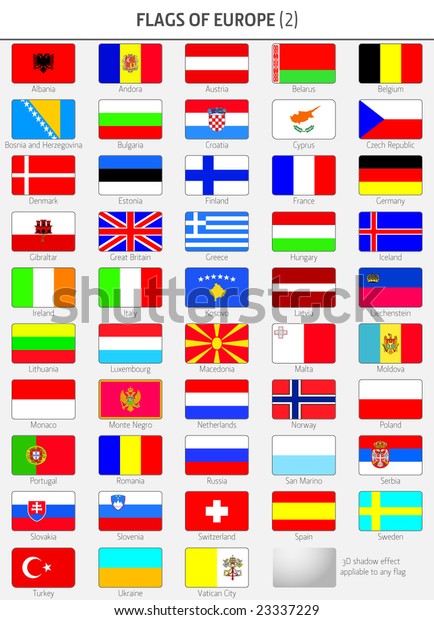 Flags All Europe States Stock Vector (Royalty Free) 23337229 | Shutterstock