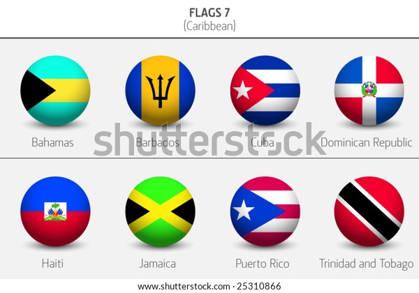 Flags Caribbean Countries 8 Stock Vector (Royalty Free) 25310866 ...