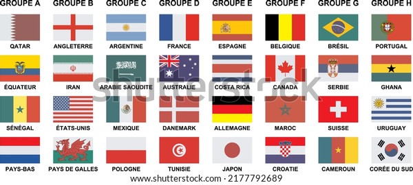 drapeaux de différents pays sur fond : image vectorielle de stock ...