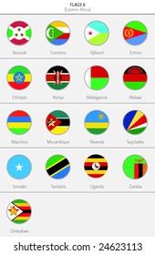 Poorest African Countries Flags Icon Set Stock Vector (Royalty Free ...