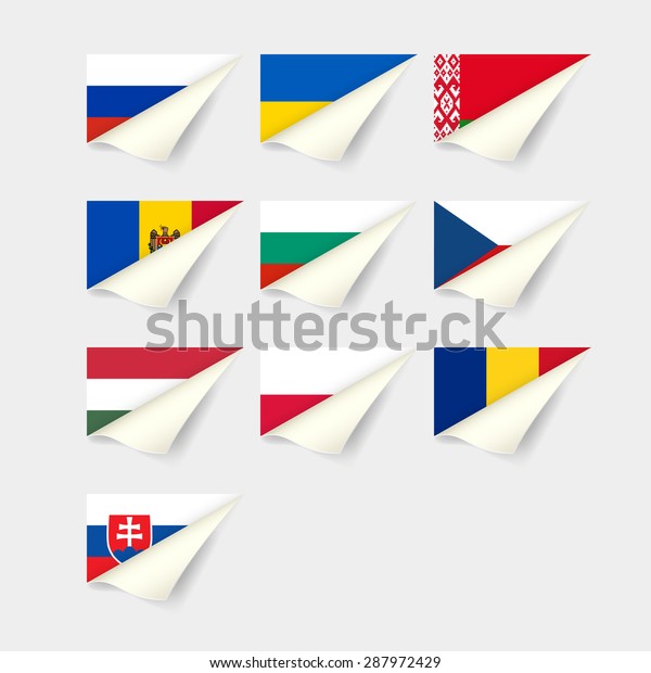 Flags European Countries Eastern Europe Stock Vector (Royalty Free ...