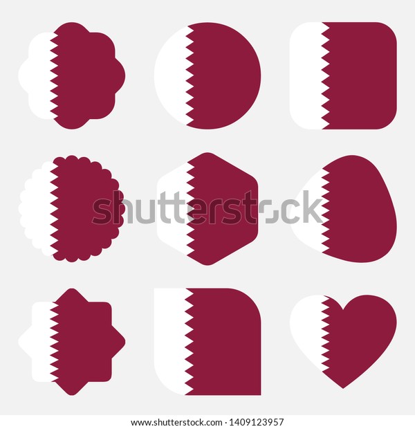 Flags Qatar Asia Illustration Vector Eps Stock Vector (Royalty Free ...