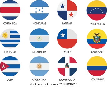 Flags South America Stock Vector (Royalty Free) 2188808913 | Shutterstock