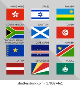 Set Country Flag Starting Letter E Stock Vector (Royalty Free) 434729389