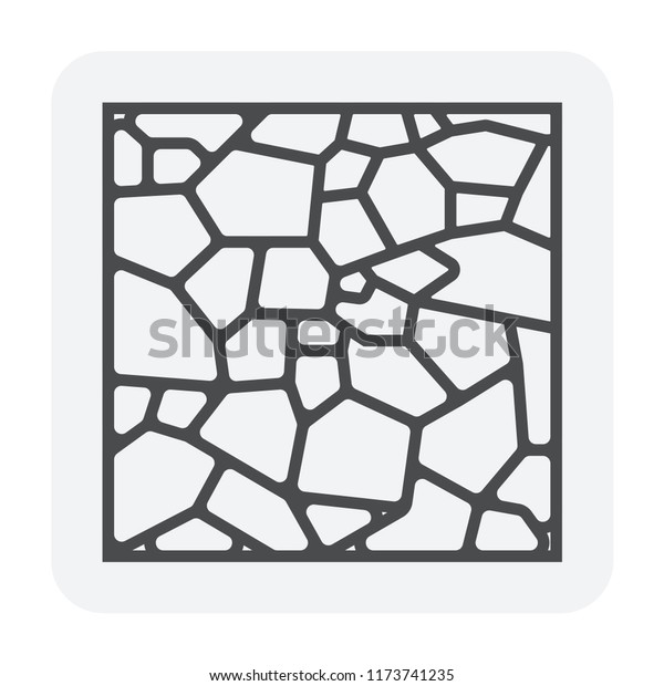 Flagstone Stone Vector Icon Design That Stock Vector (Royalty Free ...