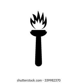 Flambeau Symbol Vector Icon Stock Vector (Royalty Free) 374994781 ...