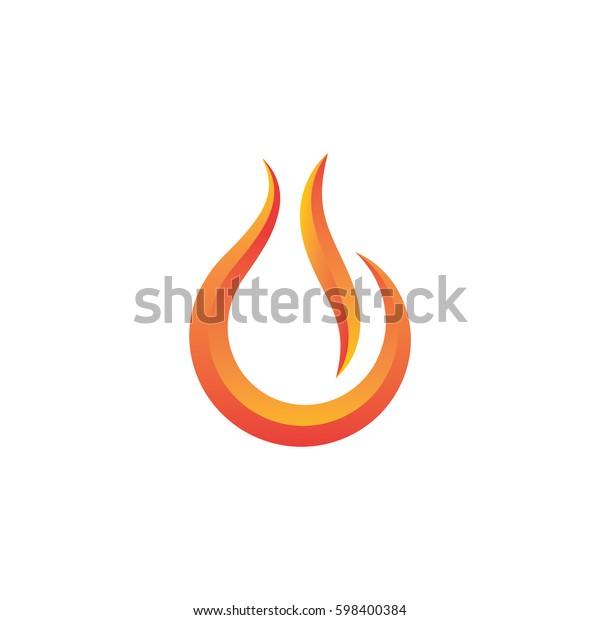 Flame Abstract Swoosh Logo Template Stock Vector (Royalty Free ...