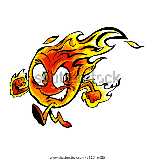 Flame Cartoon Character Stock Vector (Royalty Free) 311346425 ...